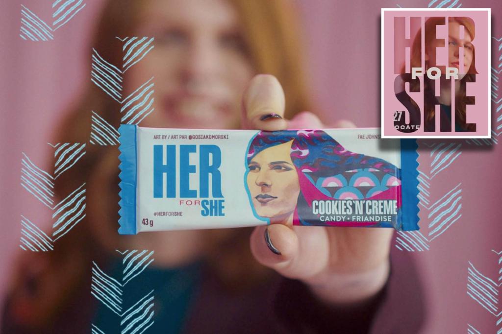 Hershey gets woke for women's history month with Her She bar. Get it ...